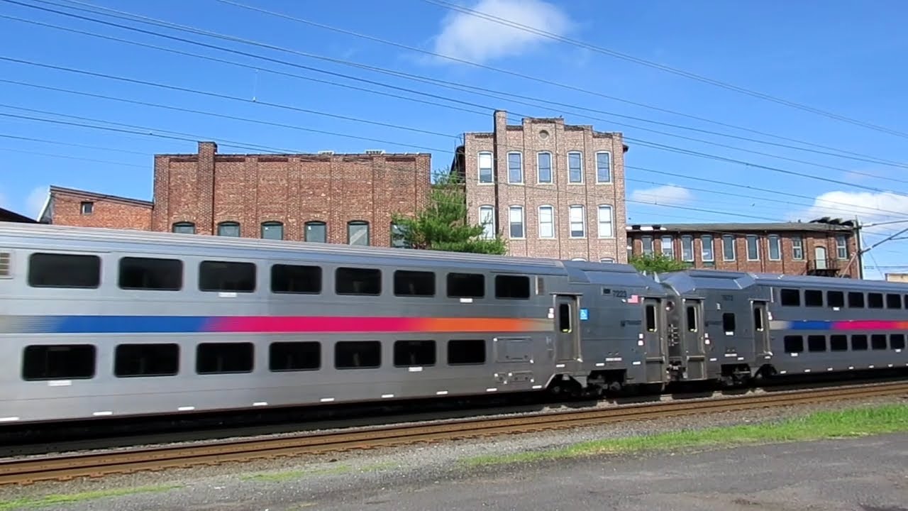 A few trains through Red Bank, NJ - YouTube