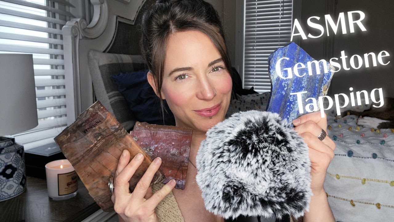 ASMR Gem Tapping - Tingly Whispers (Natural Nails) - YouTube