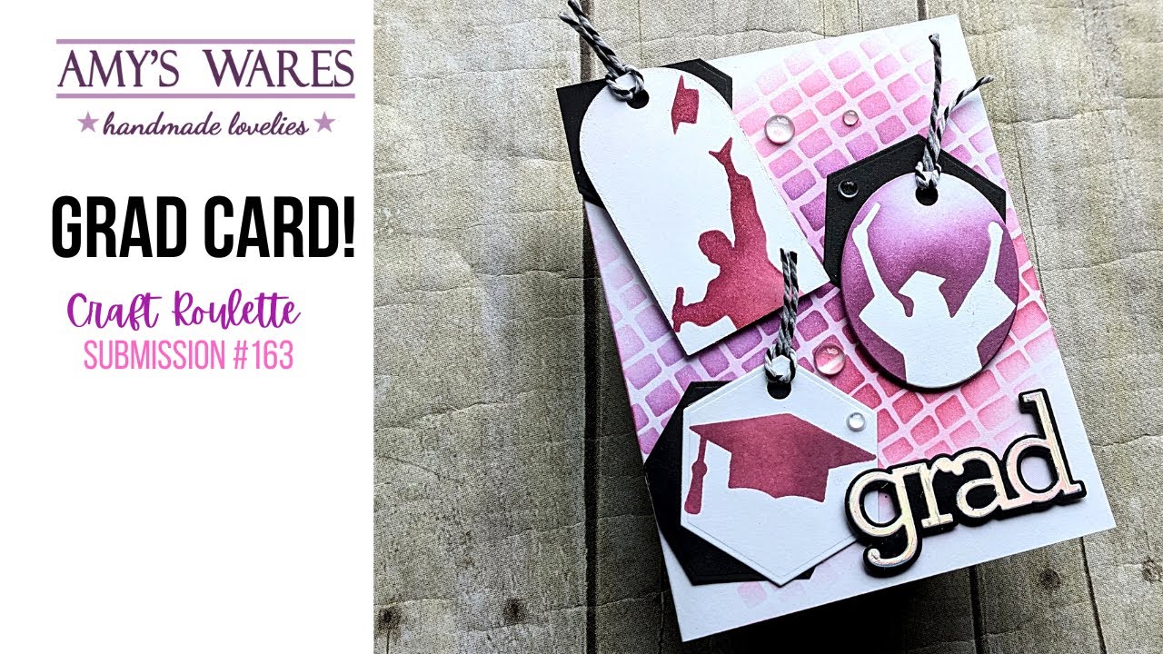 Craft Roulette Submission #163 with Cathy Zielske! EASY STENCILED GRAD ...