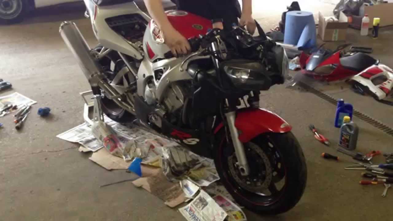 Yamaha R6 2000 carb rebuild, first start - YouTube