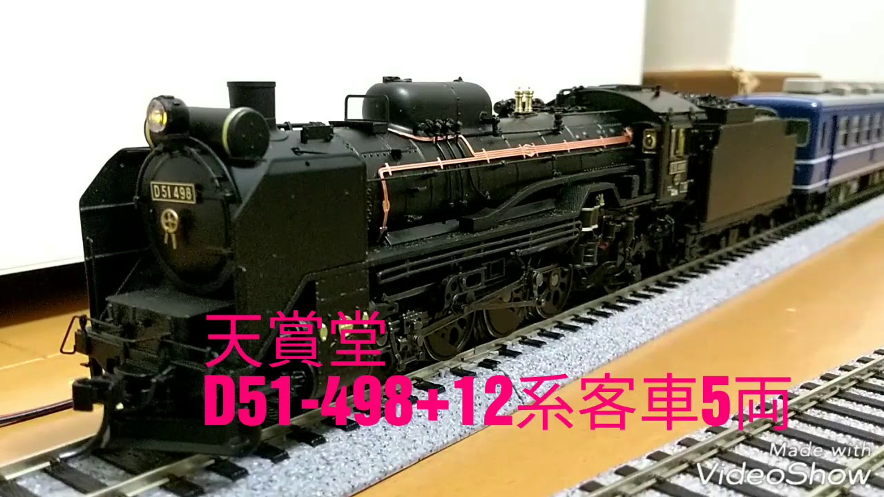 【鉄道模型】16番（HO）ゲージ/Kato DD51（暖地形）＆天賞堂D51-498（JR東日本タイプ）フロアレイアウト走行動画 - YouTube