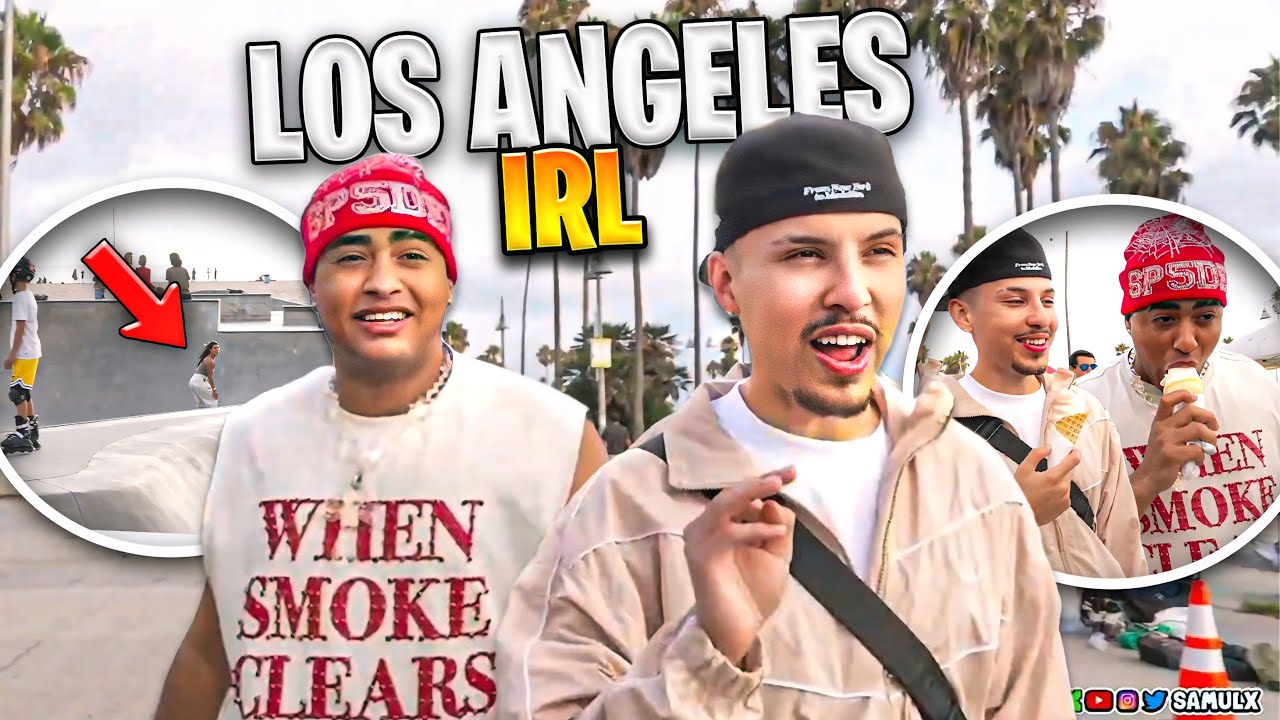 IRL CONOCIENDO LAS LOCAS CALLES DE LOS ANGELES 🔥 GTA V EN LA VIDA REAL ...