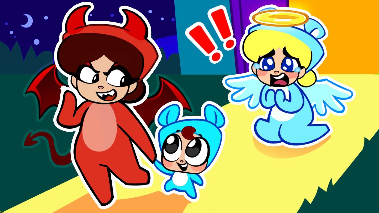 😇😈 Mamá Ángel vs Mamá Demonio 😈😇 ¡Bebé, por favor, vuelve a casa! 😭💔 ...