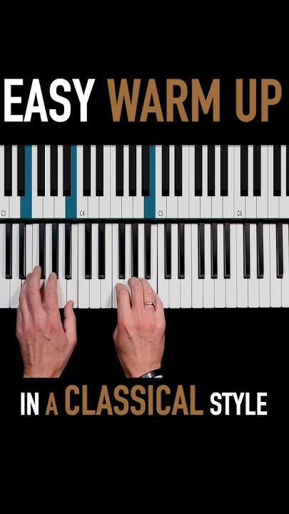 Easy piano warm-up exercise 🎹 in a classical mood🧉#pianotutorial # ...