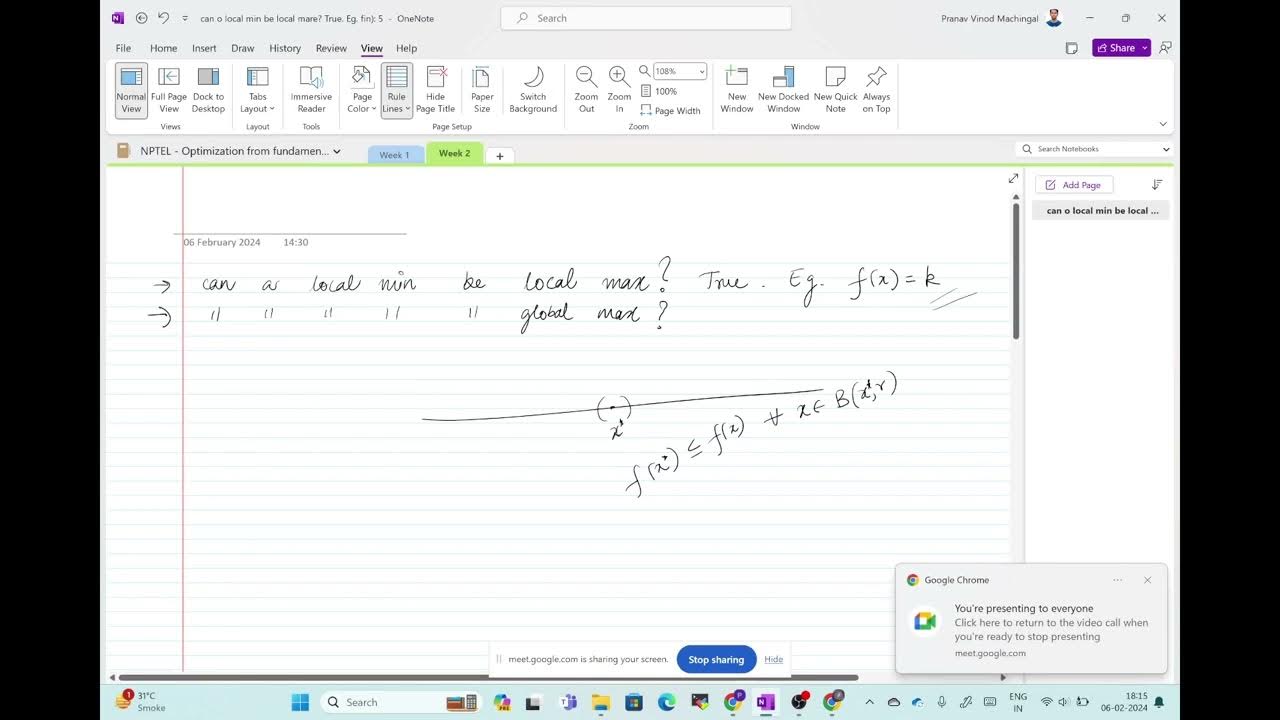 NPTEL - Live problem solving session - Optimization from fundamentals - Week 2 - YouTube
