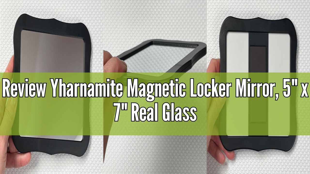 Review Yharnamite Magnetic Locker Mirror, 5" x 7" Real Glass Magnetic ...