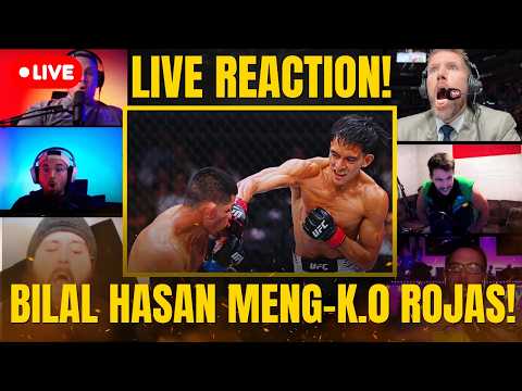 🔴 LIVE REACTION FIGHTER & FANS UFC : BILAL HASAN K.O NILSON ROJAS UFC SHANGHAI! #ufc