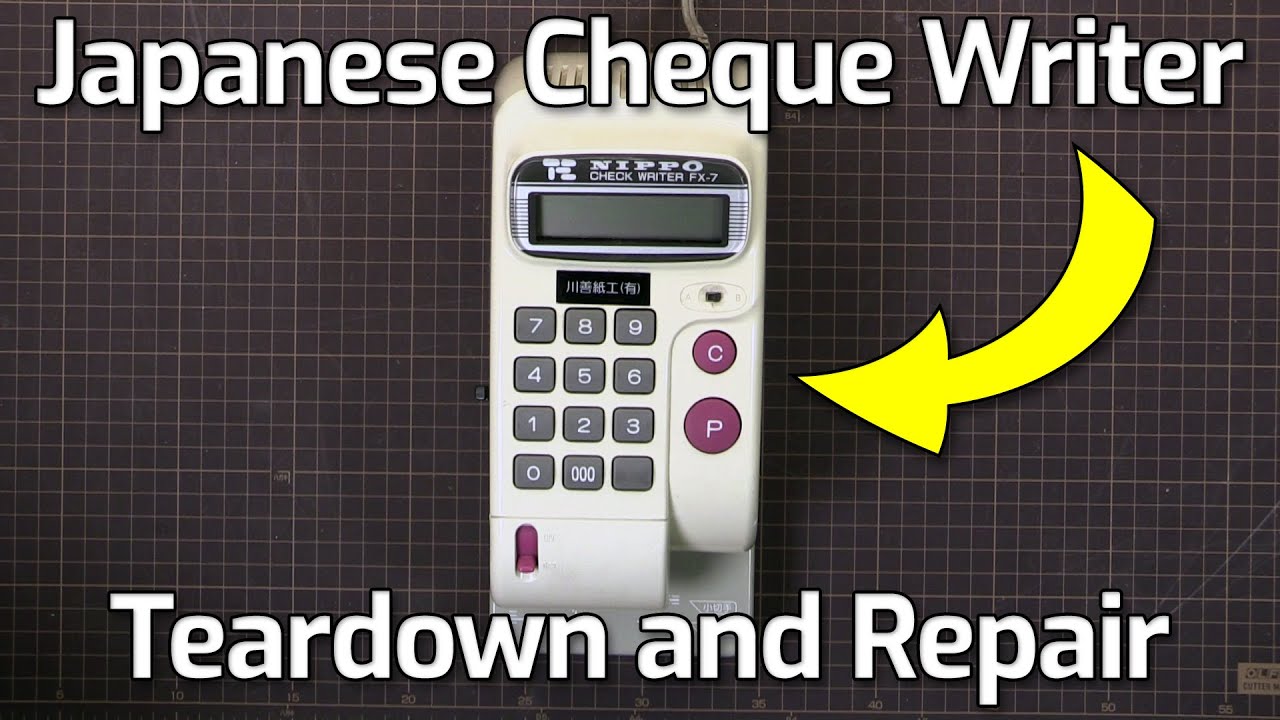 Japanese Cheque Writer Repair - YouTube