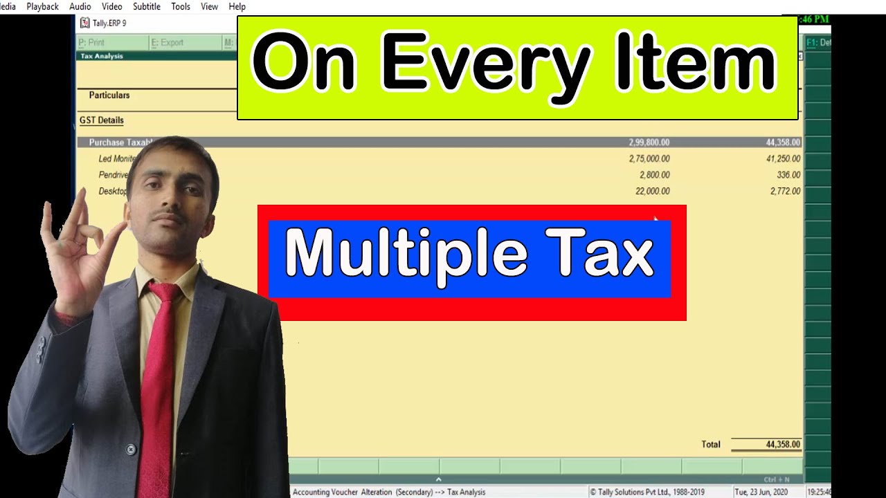 Multiple Tax Rate On Every Item In Tally Erp 9 In Hindi And English multiple-tax-rate-on-every-item-in-tally-erp-9-in-hindi-and-english