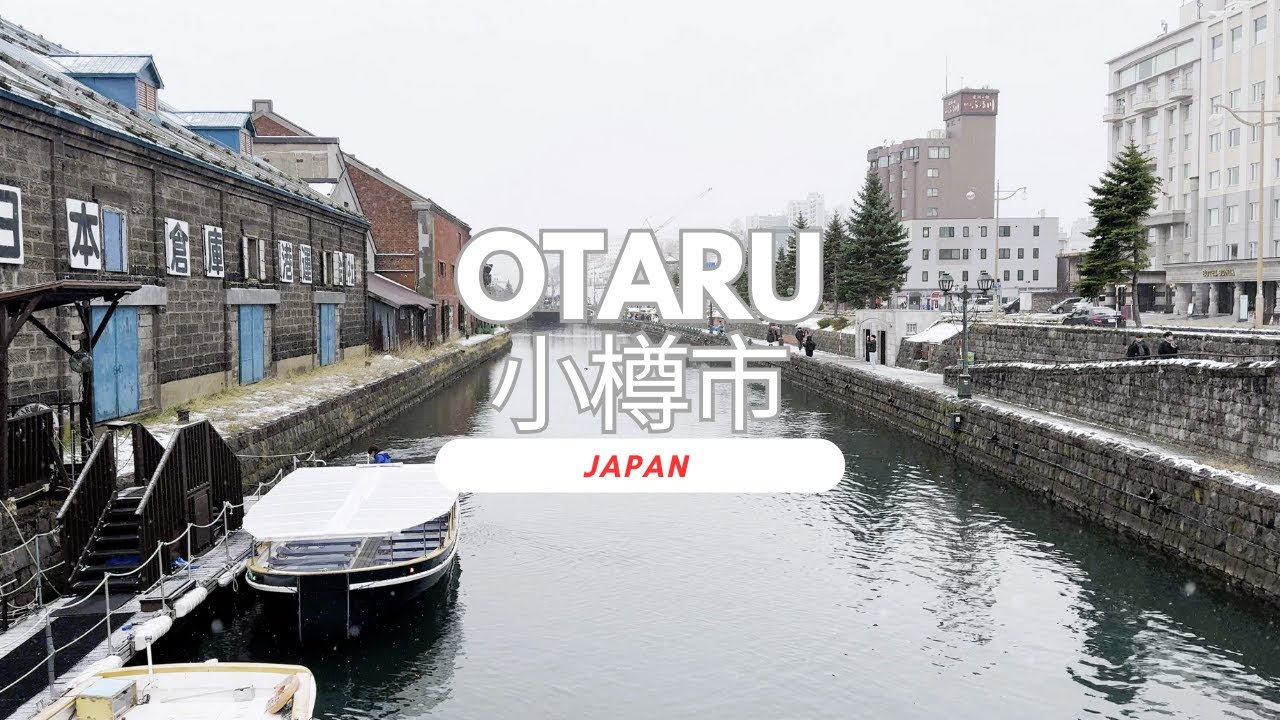 Walk in the snow from Otaru Station to Otaru Canal. 雪の中、小樽駅から小樽運河まで歩きます ...