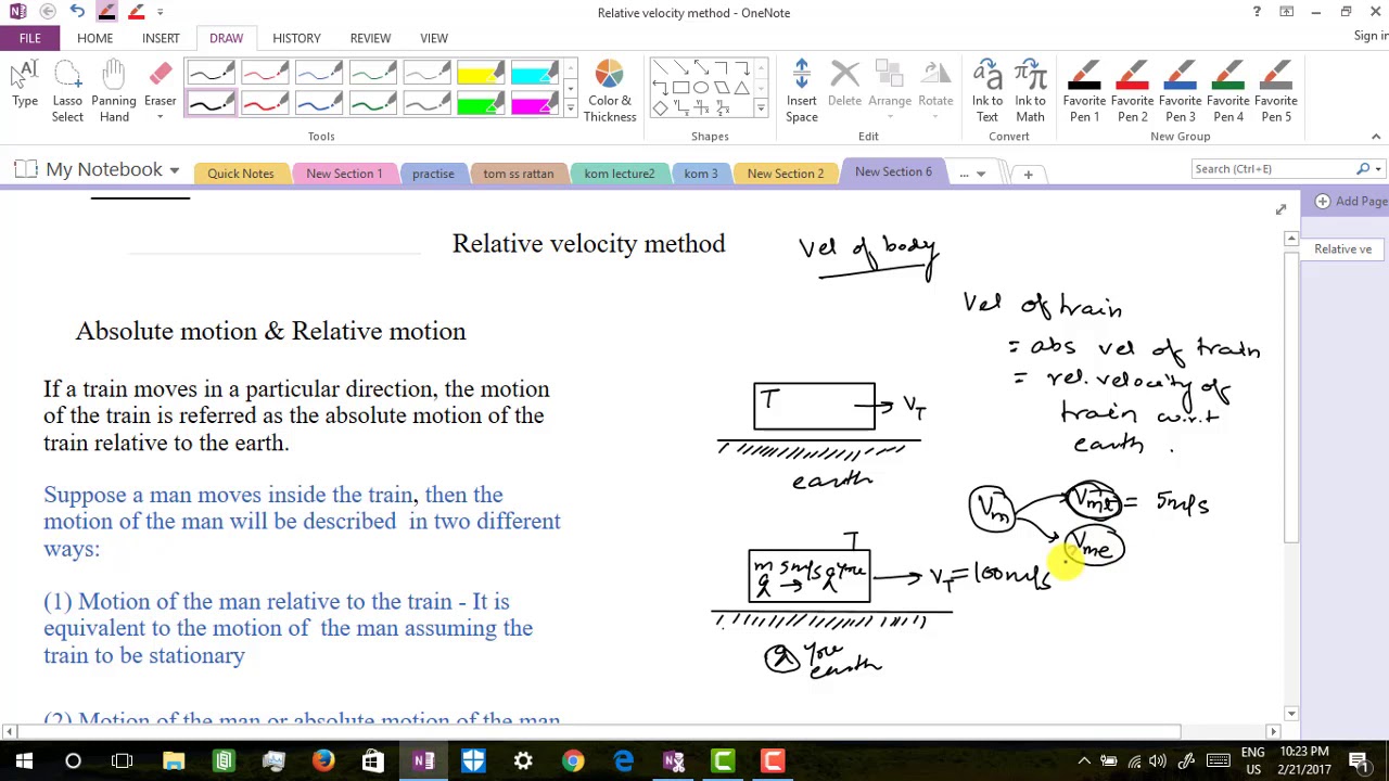 3.1Relative Velocity Method Absolute Motion and Relative motion - YouTube