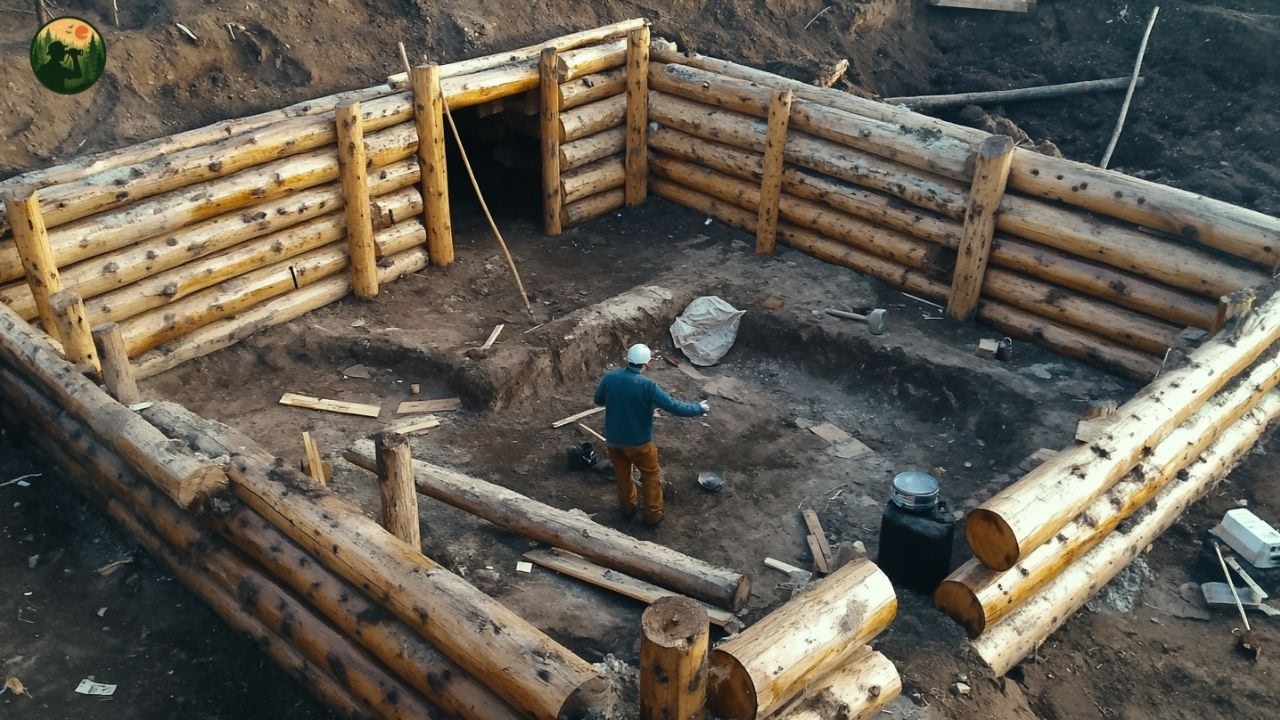 Men Build A Cozy Underground Wooden House – A Complete Survival ...