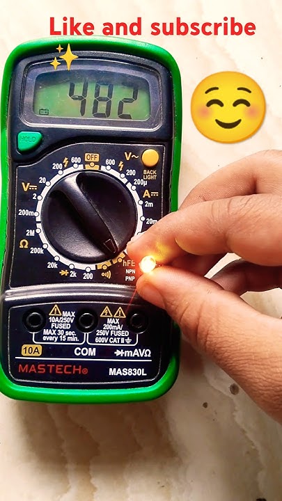 How to check LED in multimeter..#multimeter //#JB.electrons... - YouTube