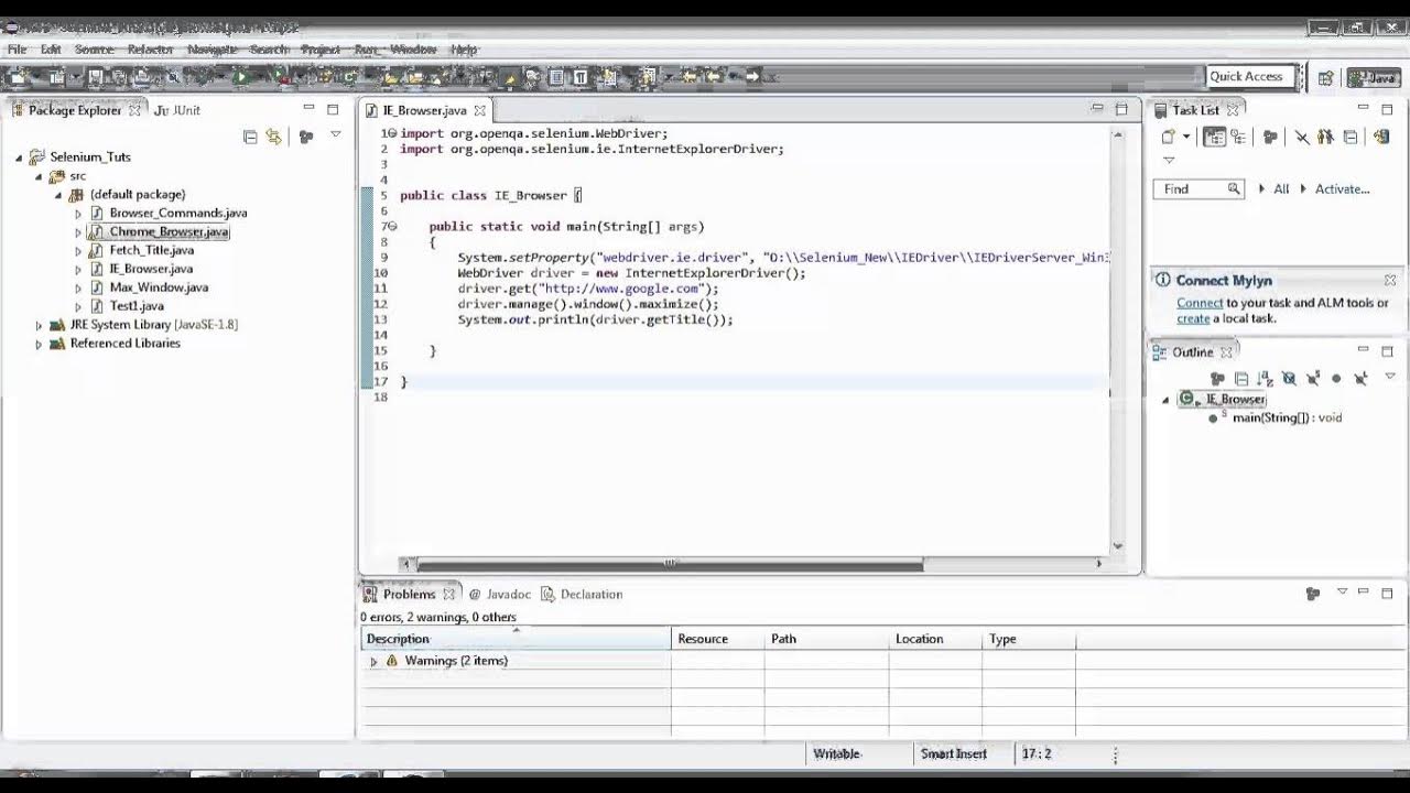 How to Execute Selenium Script on Internet Explorer (IE) Browser - YouTube