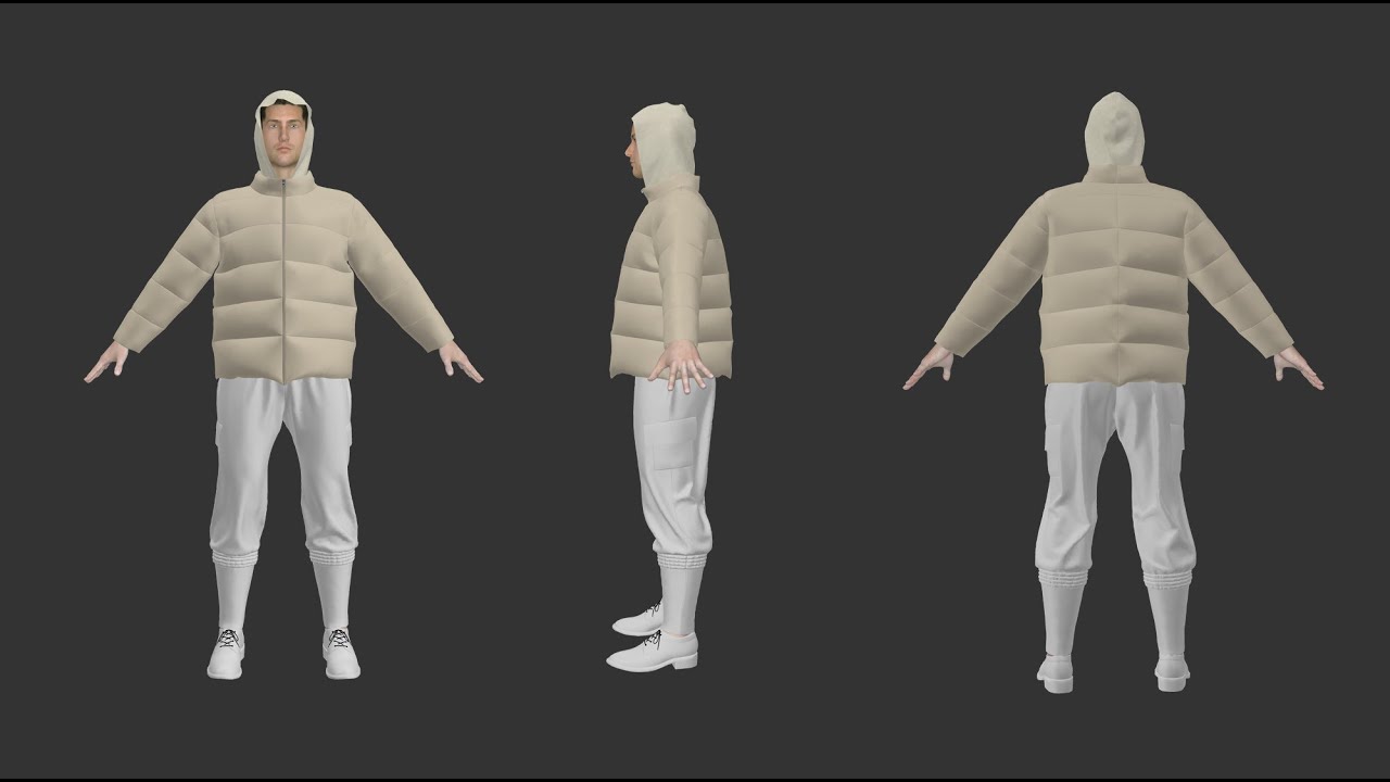 Marvelous Designer Padded Jacket and Hoody: Padded Jacket - YouTube
