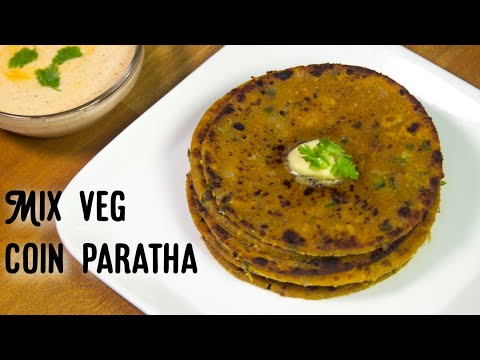 Mix vegetable coin paratha recipe/how to make mix veg paratha - YouTube