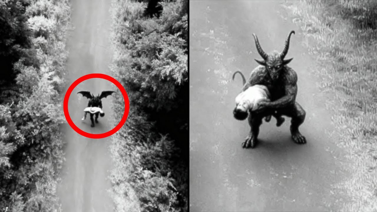 Helicopter Crew Films JERSEY DEVIL Carrying a Human Body - YouTube