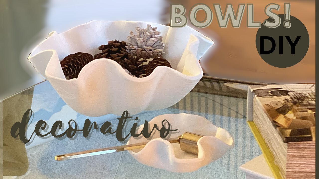 Como hacer un Bowl para decoracion invierno 2024 | DIY Bowls decorativo ...