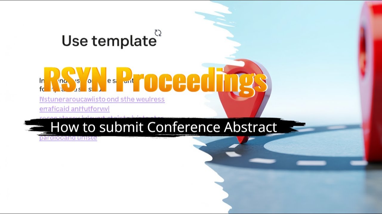 RSYN Proceedings: How to submit Conference Abstract - YouTube
