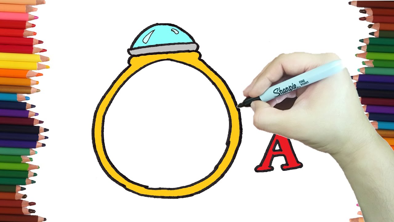 How to make a draw easily for the word RING Step by Step - YouTube