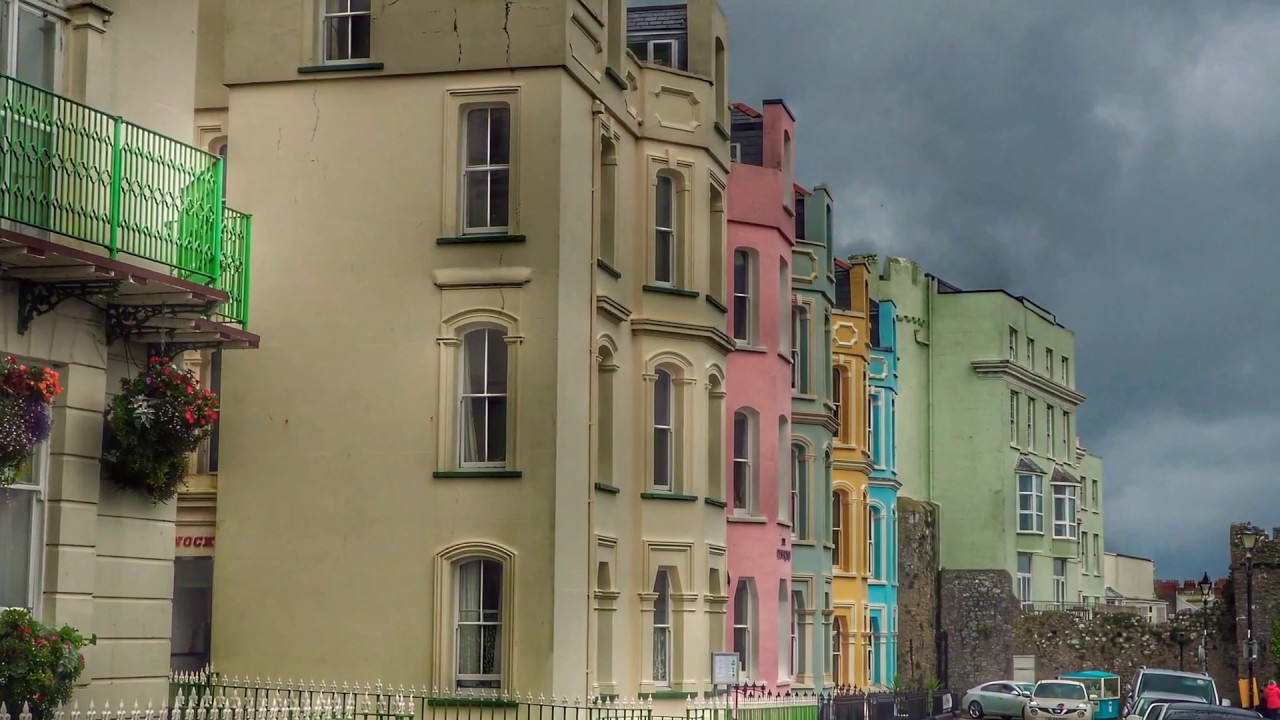 Tenby coloured houses - YouTube