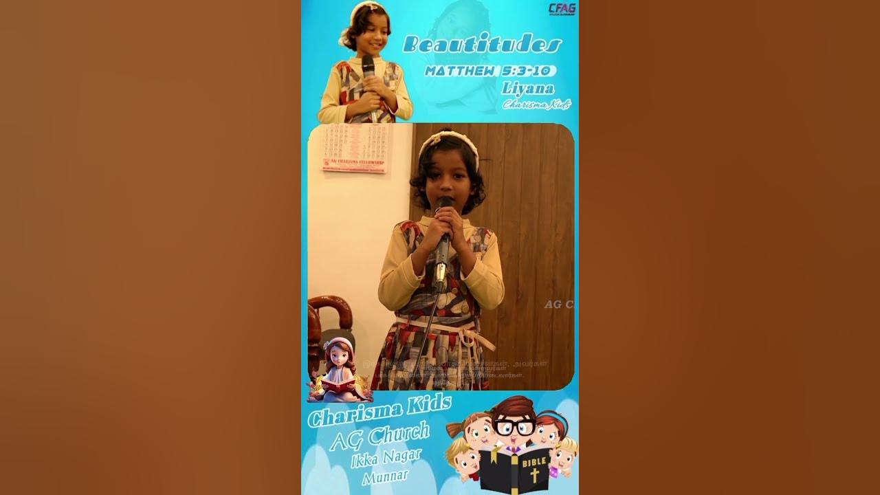 Beautitudes | Matthew 5:3-10 | Liyana Charisma Kids | CFAG | Ikka Nagar | Munnar - YouTube