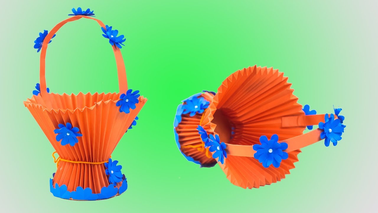 Easy Way To Make Paper Basket - Paper Craft - Home Decor - Handy Crafts ...