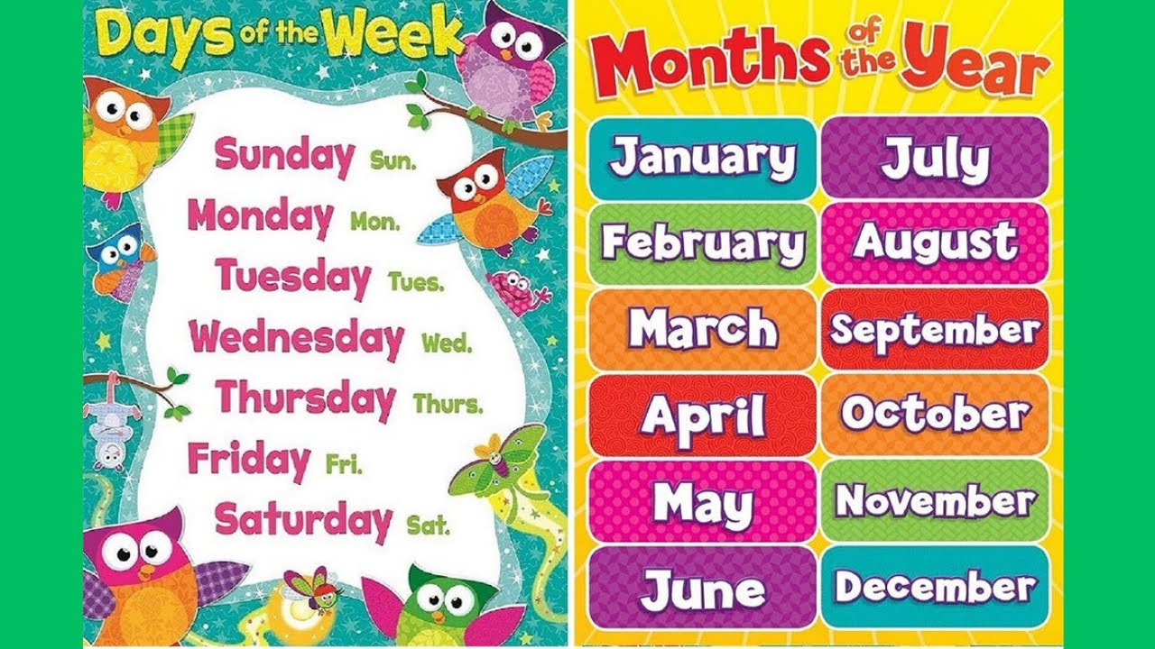Months Of The Year, Days Of The Week + More Kids Learning Videos and ...