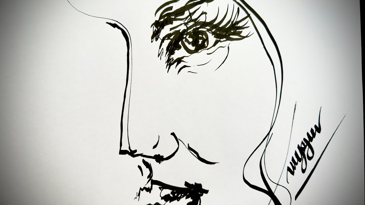 Side Portrait Drawing of a Woman | Improve Your Drawing Skills - YouTube