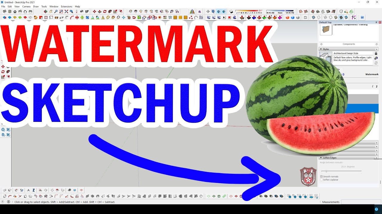 CARA BIKIN WATERMARK di SKETCHUP - YouTube