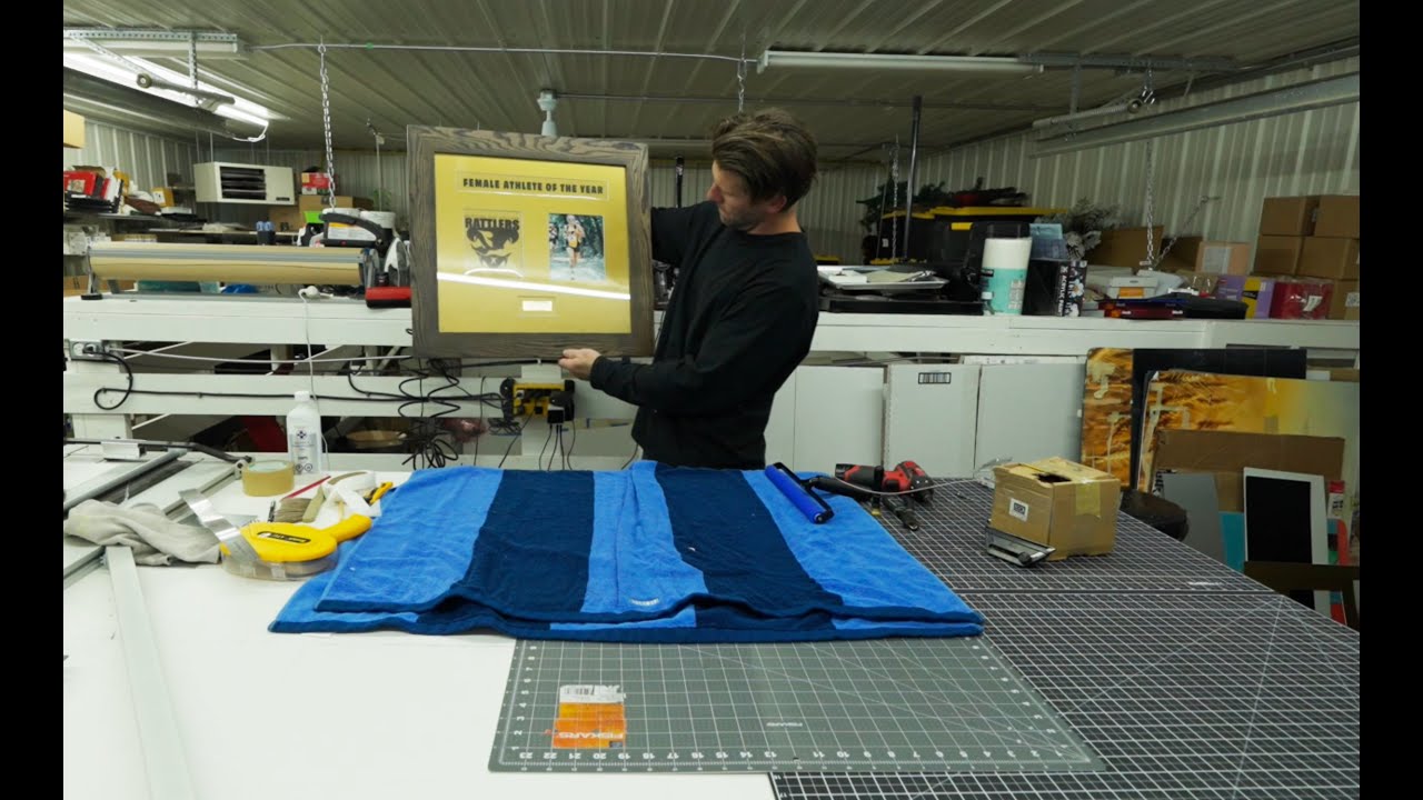 Cutting multiple window mats by hand. Wish I had a computerized mat ...