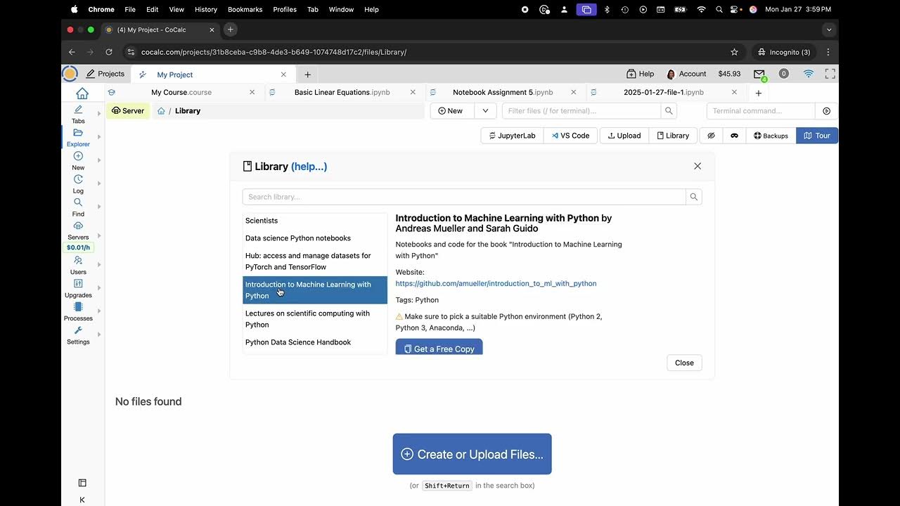 How to Use CoCalc's Built-In Library for Open Access Textbooks - YouTube