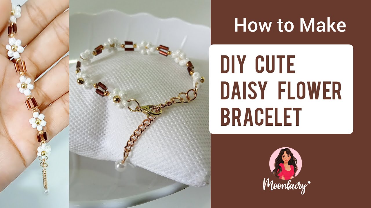 How to Make a Cute Daisy Flower Bracelet | DIY Jewelry Tutorial - YouTube