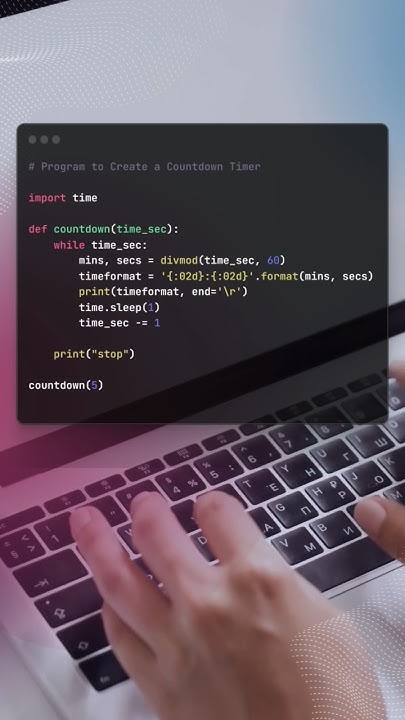 Create A Countdown Timer Python Project Python Source Code Youtube