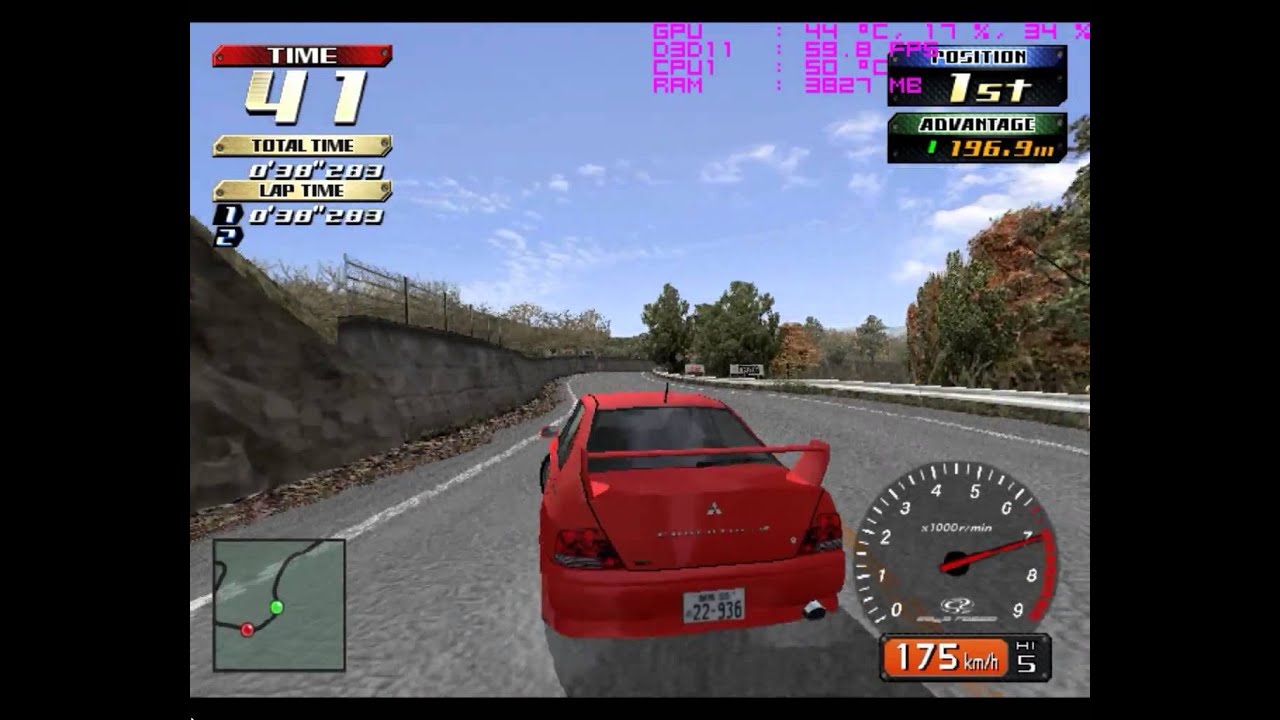 Initial D - Normal - Lancer Evo VII - VS Maya and Simone - Demul 0.7a ...