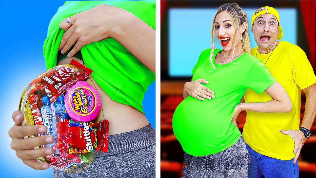 SNEAKING FOOD Into The Movie Theater | SNEAK CANDY EVERYWHERE! Weird ...