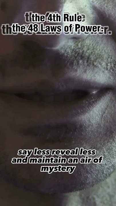 Use the 4th rule of power to improve yourself - YouTube