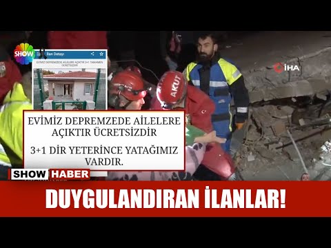 Depremzedelere ücretsiz kiralık ev!