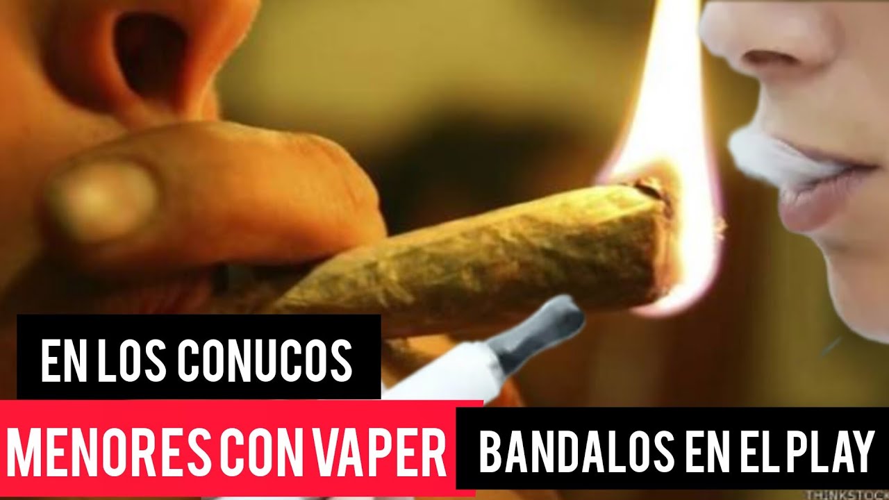 EN LOS CONUCOS; MENORES CON VAPER Y BANDALOS EN EL PLAY - YouTube