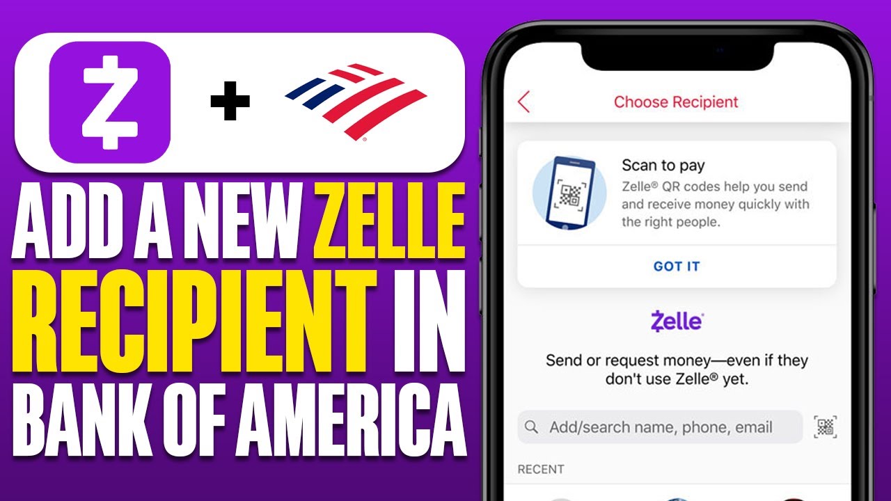 How To Add a New Zelle Recipient in Bank Of America (2025) - YouTube