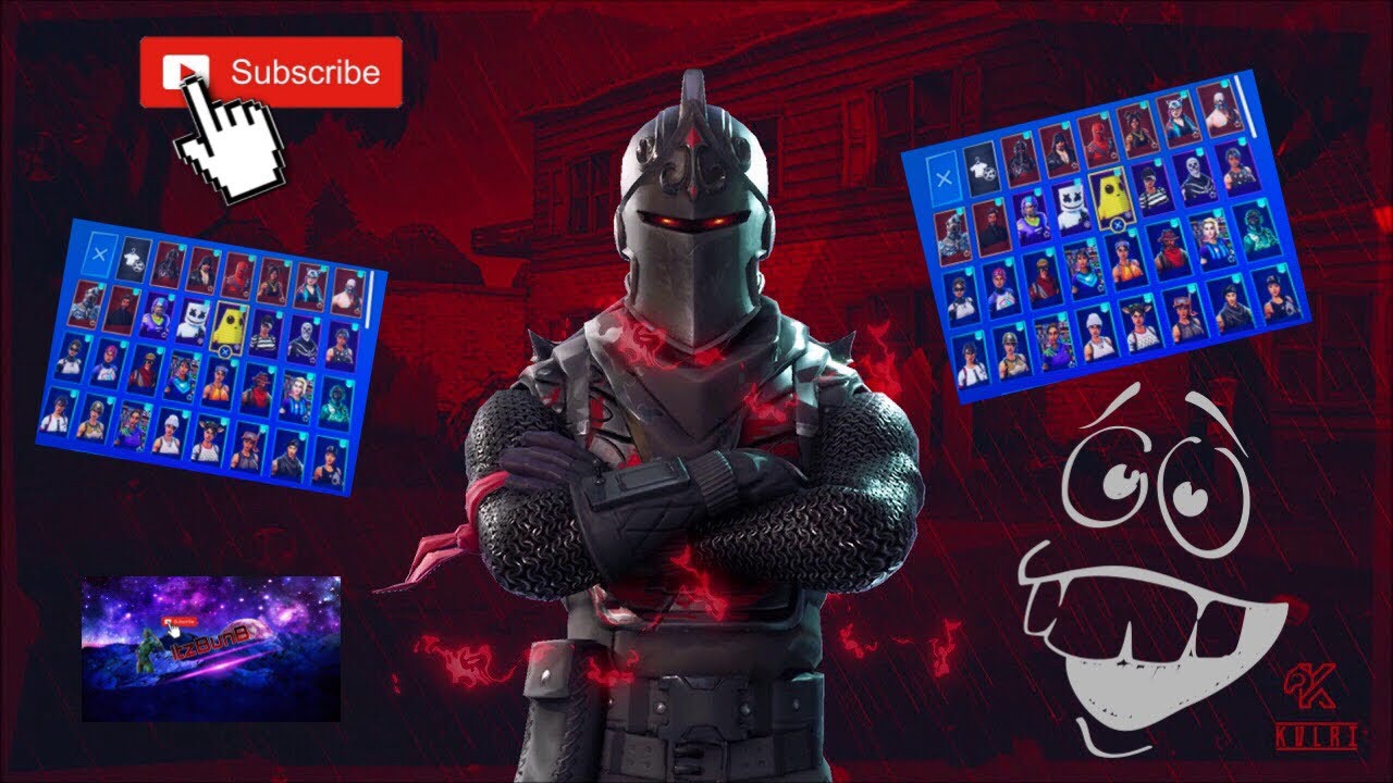 All Skin combos with the black night shield, (100 skins) - YouTube