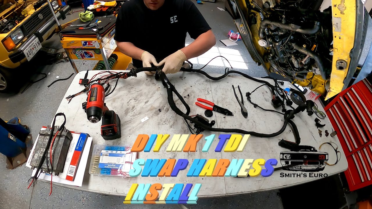 MK1 TDI SWAP HARNESS INSTALL ALL WIRING COMPLETE - YouTube