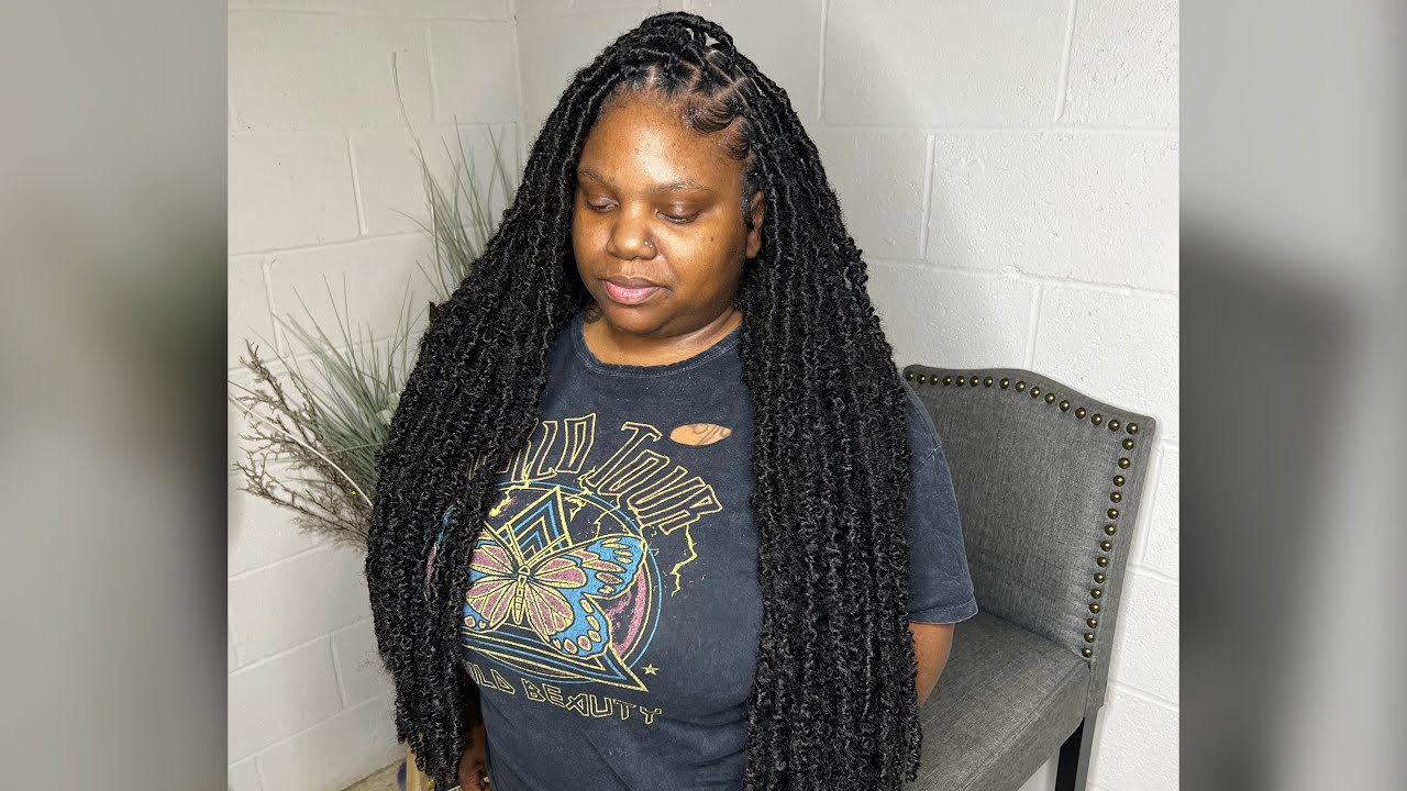 How To Do Distressed Butterfly Locs - YouTube