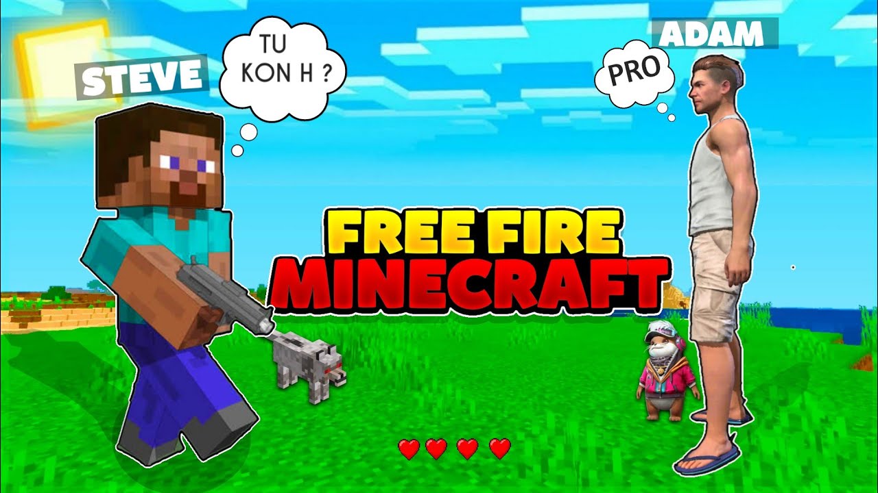 Playing minecraft in free fire || minecraft in free fire || fire craft ...