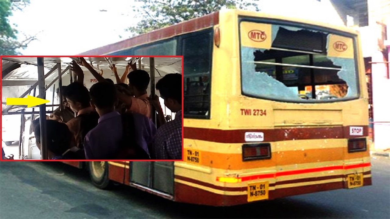 School Students Fight with MTC Bus 29C Conductor - YouTube