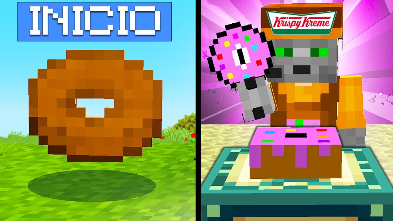 Me paso Minecraft Creando DONAS!! - YouTube