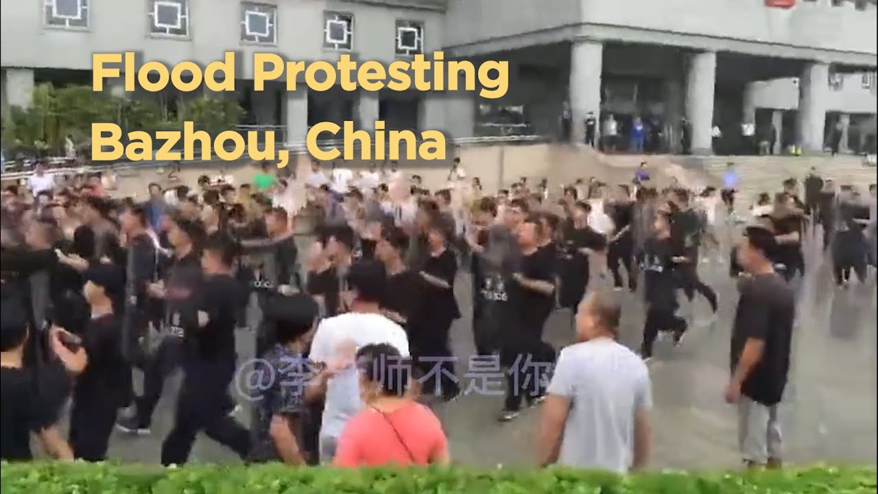 Flood Protesting, Bazhou, China - YouTube