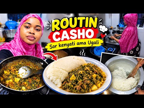 ROUTINE. CASHO DENA CAWA SOFAR KENYANTI AMA UGALI VLOG 