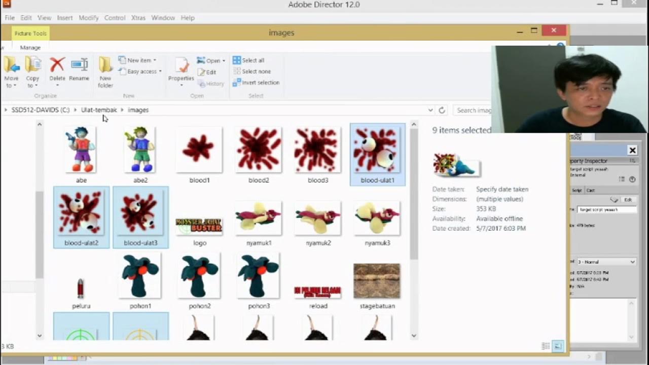 Shooting Game Adobe Director 12 David Setiabudi - part 1 - YouTube