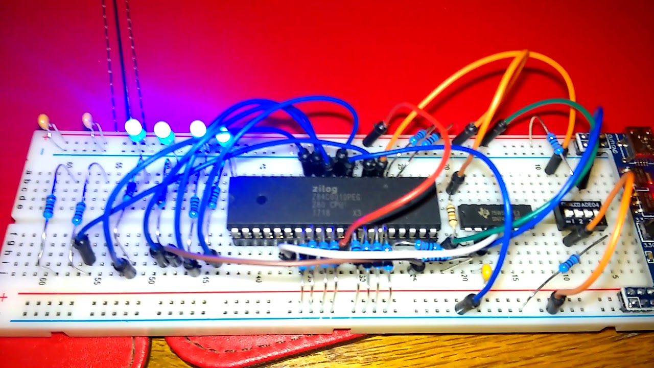 Manually driving the Z80 CPU chip. - YouTube